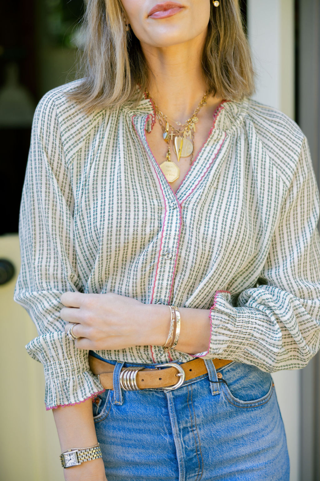 Harper Top in Floral Stripe – BAYBALA